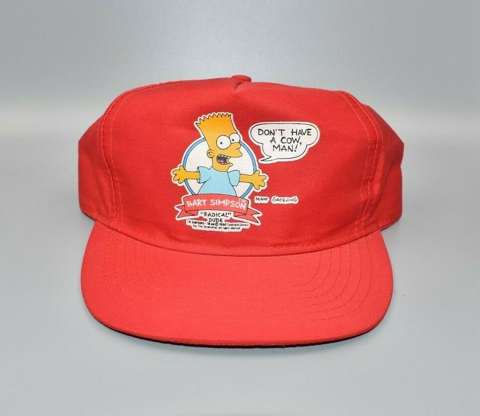 Bart Simpson The Simpsons Universal Global Caps Vintage Snapback Cap H ...